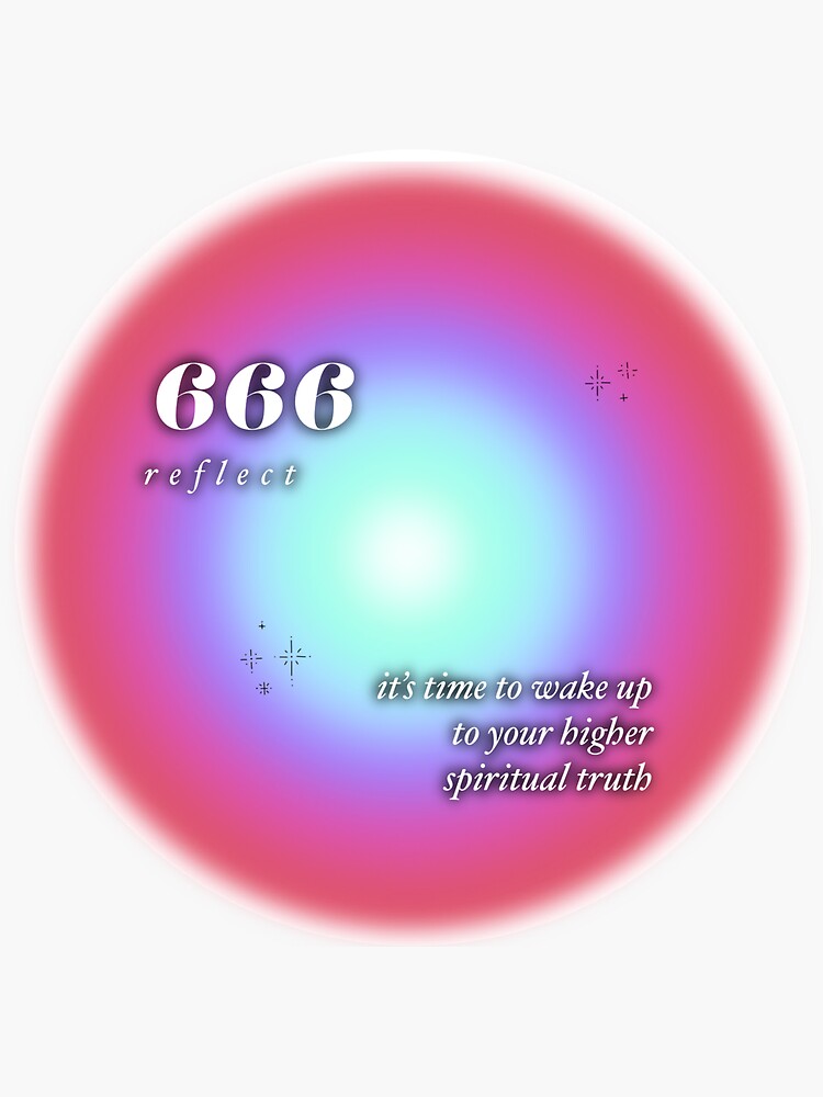 "666 angel numbers" Sticker for Sale by marta-mmr | Redbubble