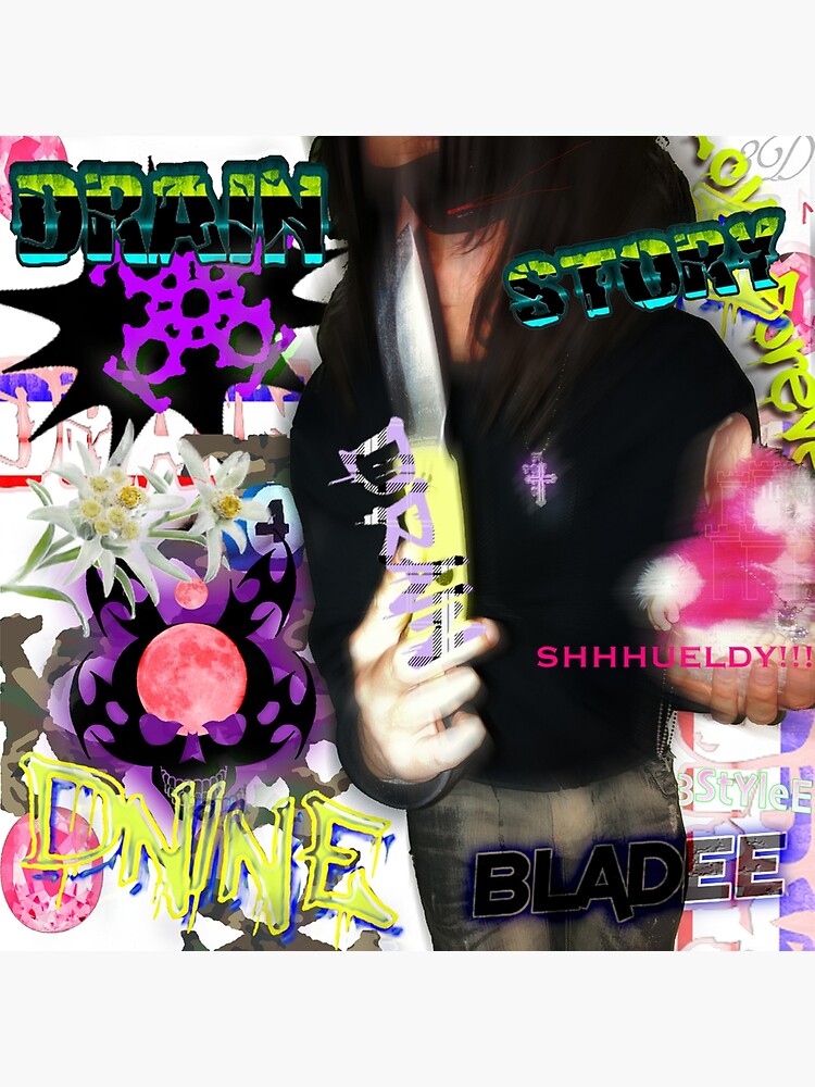 "bladee - drain story" Poster for Sale by ReyGunn | Redbubble