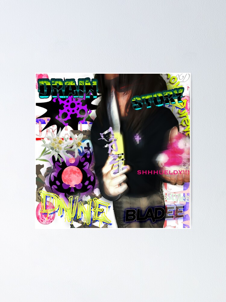 "bladee - drain story" Poster for Sale by ReyGunn | Redbubble