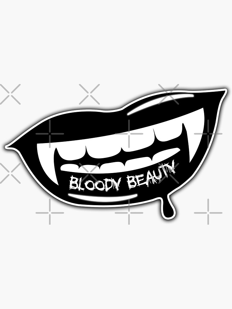 "Vampire Bloody Fangs black" Sticker for Sale by farhanjq | Redbubble