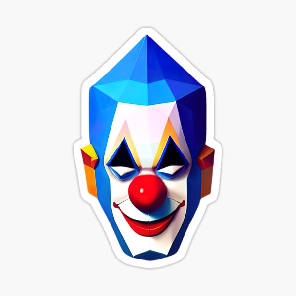 "Clown Face" Sticker for Sale by PolygonXYZ | Redbubble