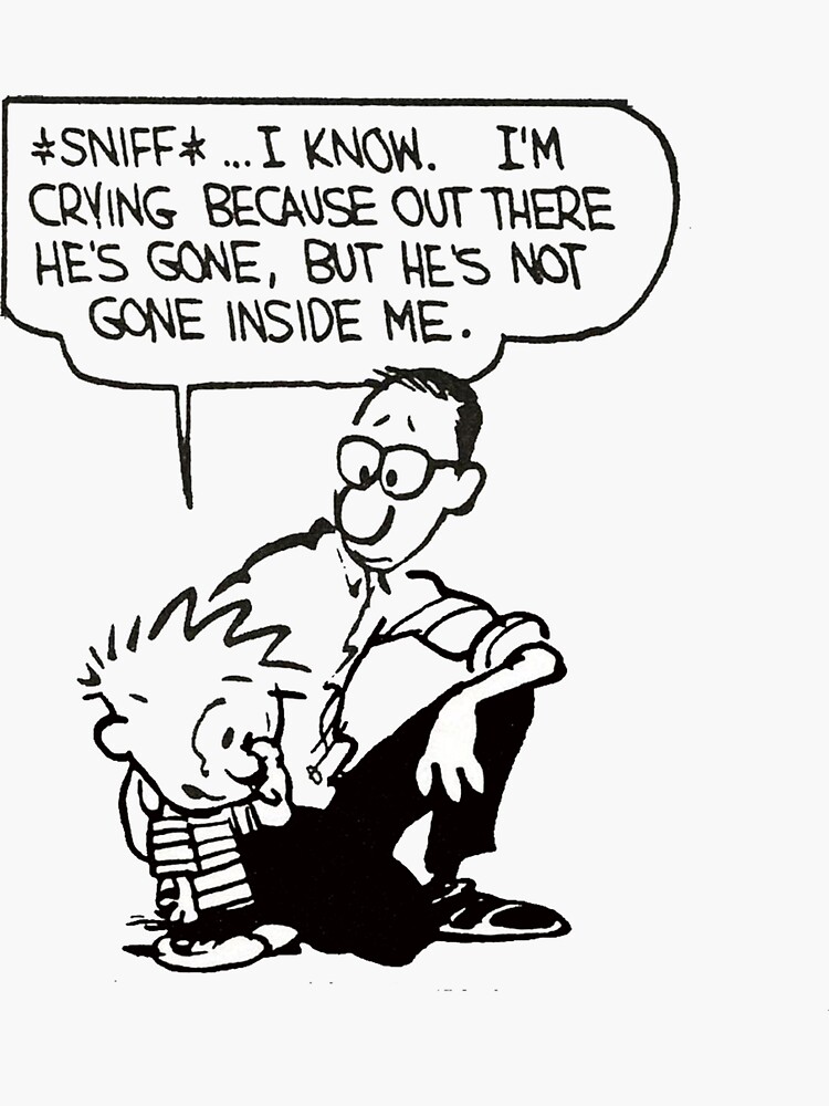 "calvin" Sticker for Sale by sinjawgym | Redbubble