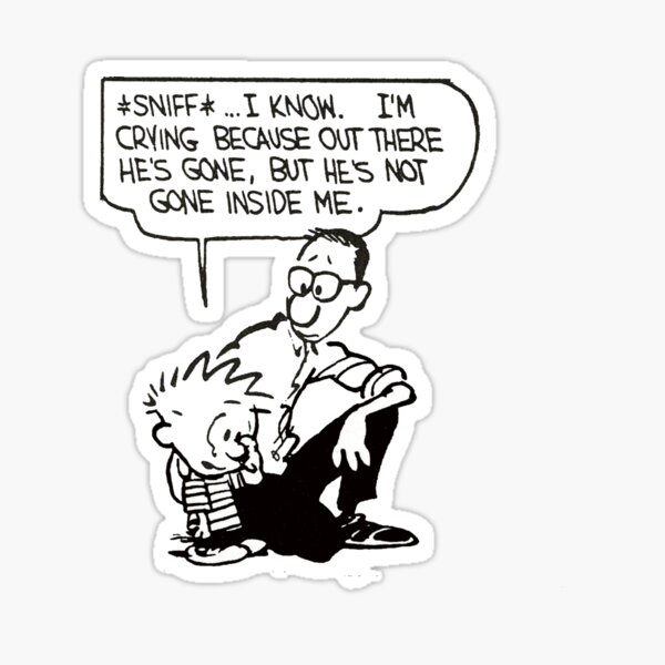 "calvin" Sticker for Sale by sinjawgym | Redbubble