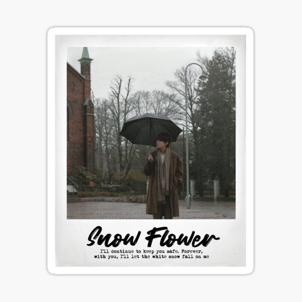 "v / taehyung - snow flower" Sticker for Sale by mymikrokosmos | Redbubble