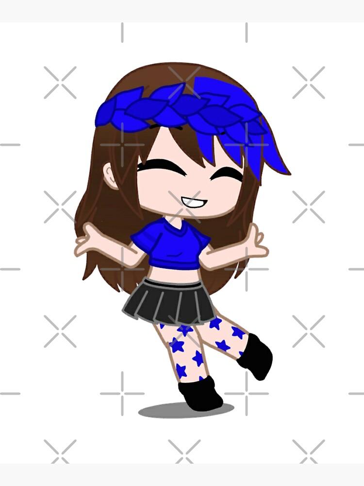 "Gacha club girl. Girl with pop style and skirt. Gacha girl with ribbon ...