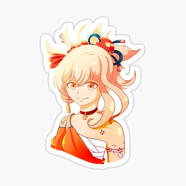 "Yoimiya from Genshin Impact " Sticker for Sale by ankorei | Redbubble