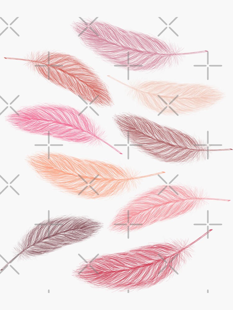 "Feather autumn colors drawing" Sticker for Sale by WeArePear | Redbubble