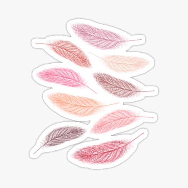 "Feather autumn colors drawing" Sticker for Sale by WeArePear | Redbubble