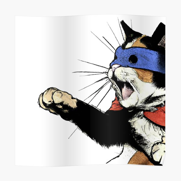 "Ninja Cat" Poster for Sale by YalcinPub | Redbubble