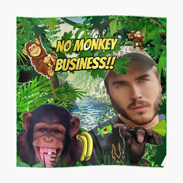 "Jschlatt No Monkey Buisness Gif Still" Poster for Sale by milksock3 ...