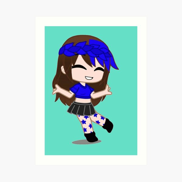 "Gacha club girl. Girl with pop style and skirt. Gacha girl with ribbon ...