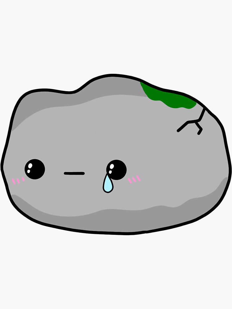 "Sad Rock" Sticker for Sale by sakiki | Redbubble