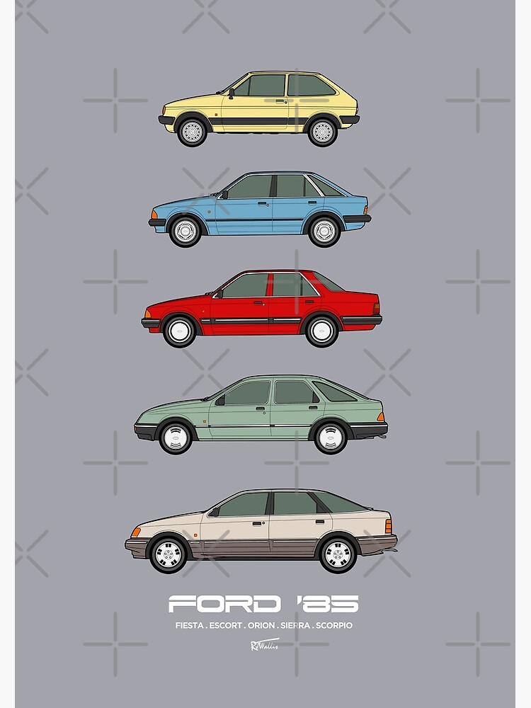 "1985 Ford Classic Car Collection" Poster for Sale by RJWautographics ...