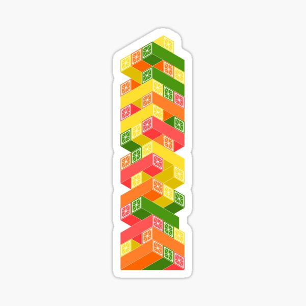 "Jenga Tower Lemon Blocks, Orange Blocks, Lime Blocks and Citrus Blocks ...