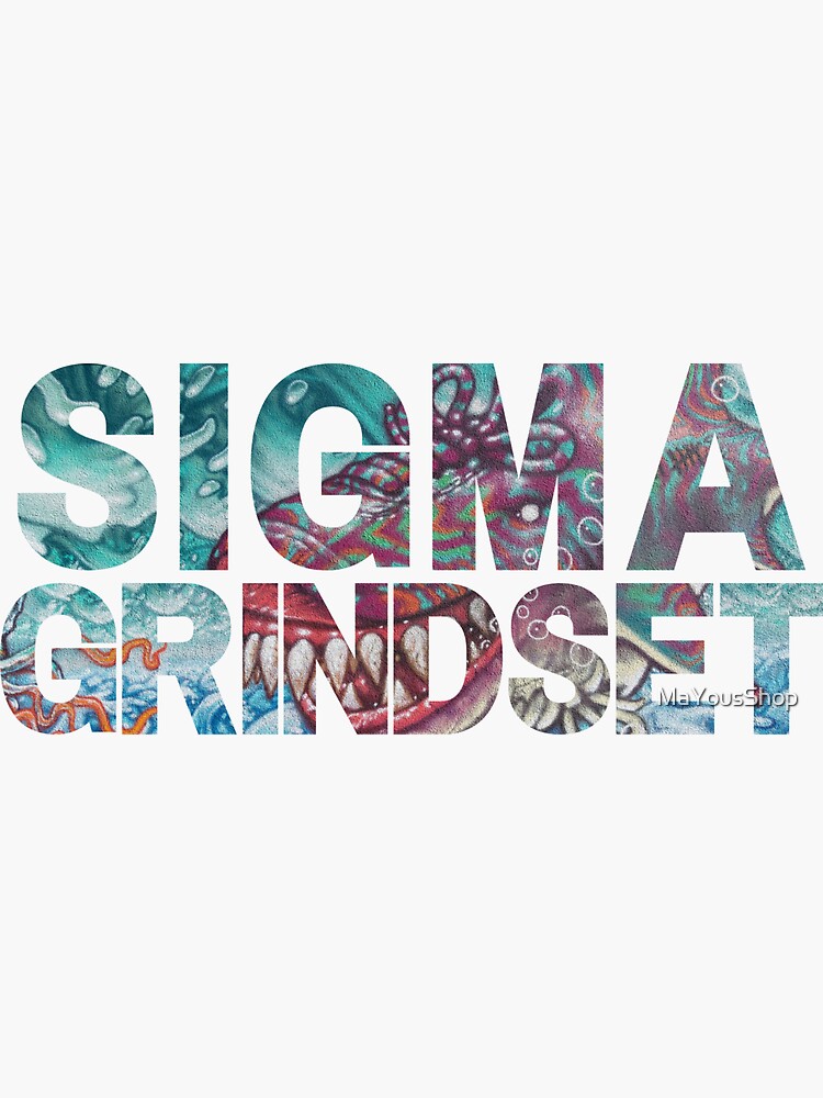 "Sigma Grindset Shark Edition" Sticker for Sale by MaYousShop | Redbubble