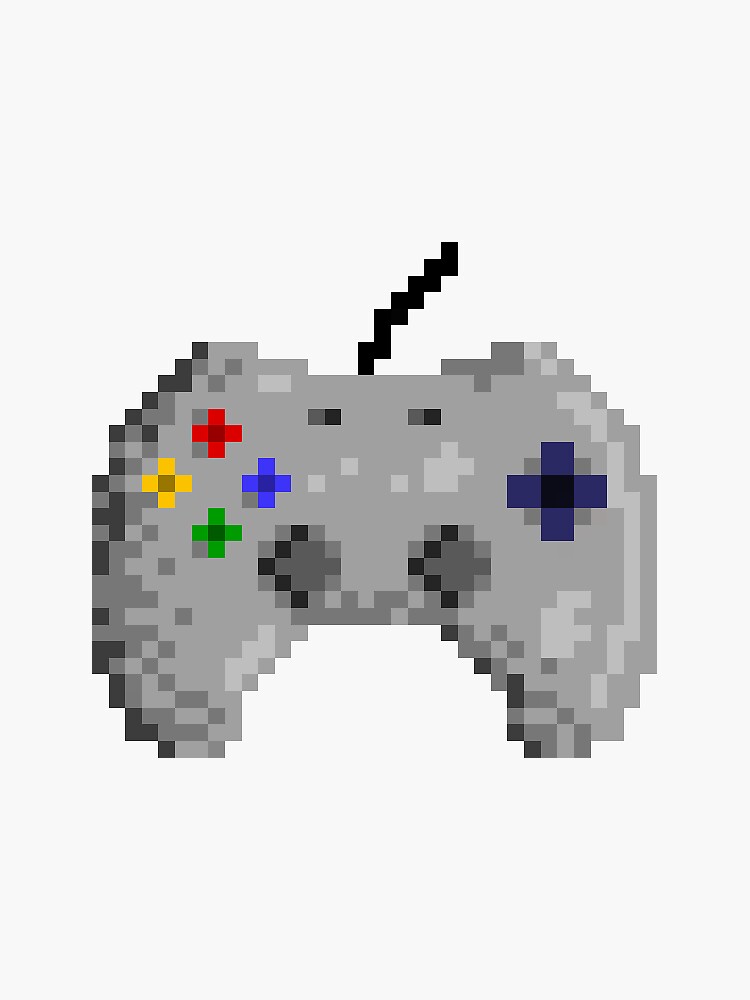 "Pixel Video Game Controller" Sticker for Sale by pixel-chick | Redbubble