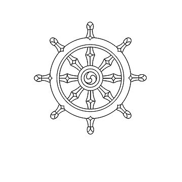 "Dharma Chakra" Sticker for Sale by Bundjum | Redbubble