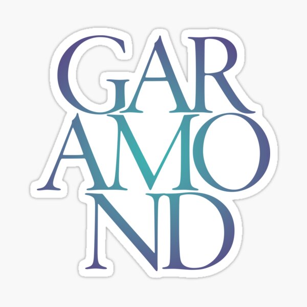 "Garamond v.3" Sticker for Sale by x1brett | Redbubble