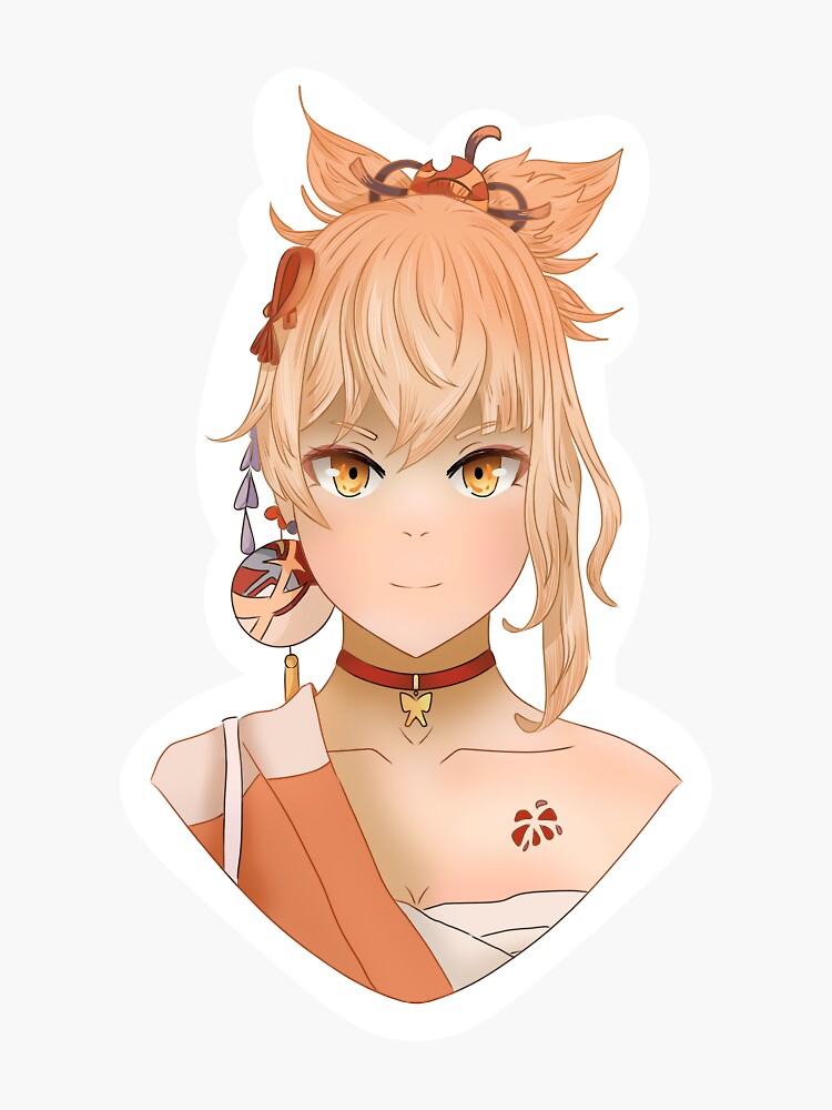 "Yoimiya Sticker" Sticker for Sale by Cabyy | Redbubble