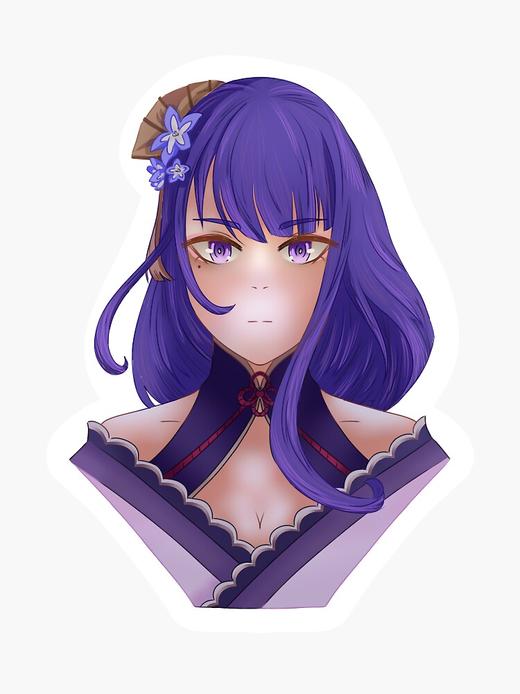 "Raiden Shogun Sticker" Sticker for Sale by Cabyy | Redbubble