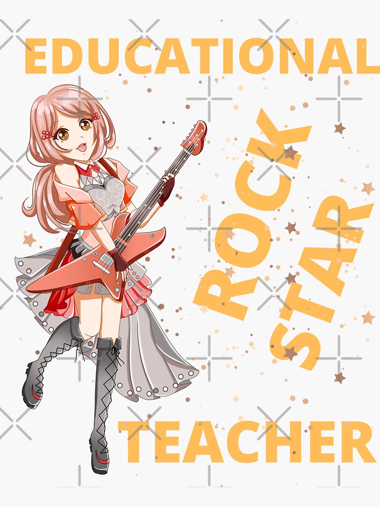 "educational rock star teacher" Sticker for Sale by Highsaildesigns ...