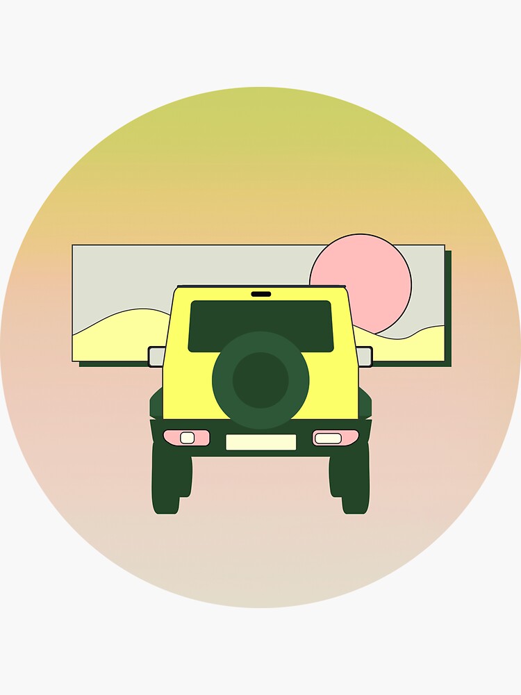 "Aesthetic Kinetic Yellow Jimny " Sticker for Sale by stoicjimny ...