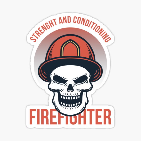 "Firefighter Skull Spirit Face Illustration" Sticker for Sale by ...