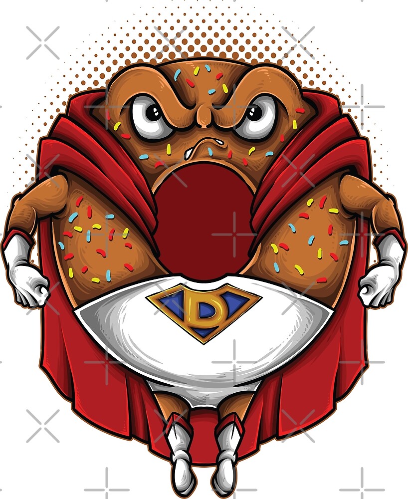 "Super Donut Foodie I Love Superheroes and Donuts" by ProjectX23 ...