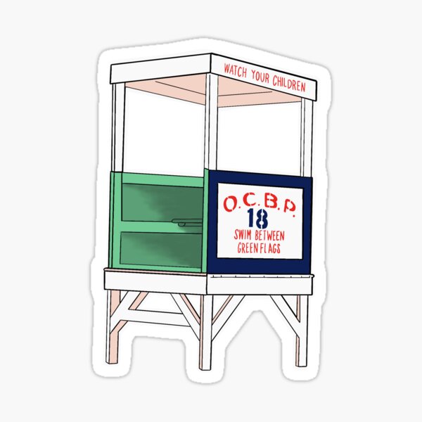"OCNJ Lifeguard Shack" Sticker for Sale by aestheticFYV | Redbubble