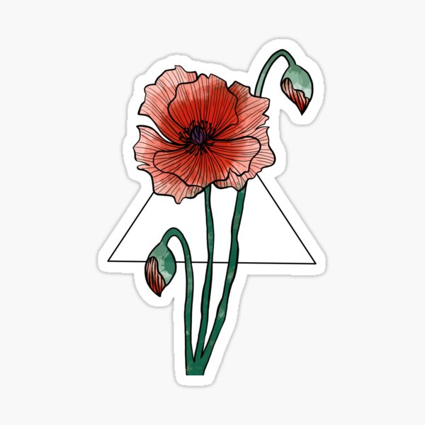 "Poppy" Sticker for Sale by Arirain | Redbubble