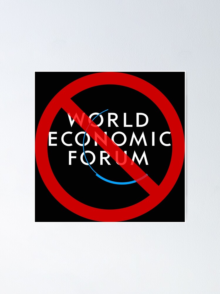 "WEF World Economic Forum" Poster for Sale by TheFoolsGallery | Redbubble