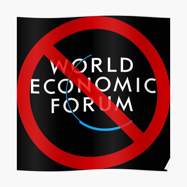 "WEF World Economic Forum" Poster for Sale by TheFoolsGallery | Redbubble
