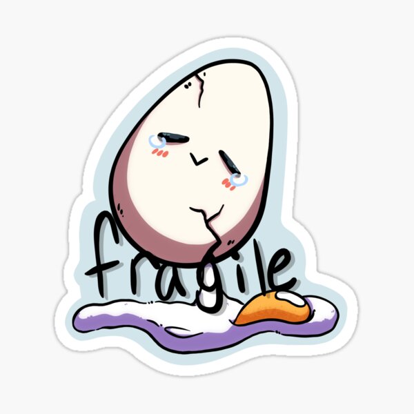 "Fragile White Egg" Sticker for Sale by TheBombul | Redbubble