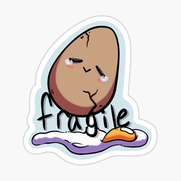 "Fragile Brown Egg" Sticker for Sale by TheBombul | Redbubble