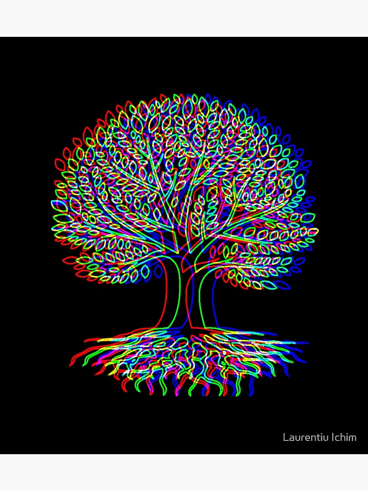 "Psychedelic Tree Of Life, Mandala Meditating, Spiritual Leaves, Zen ...