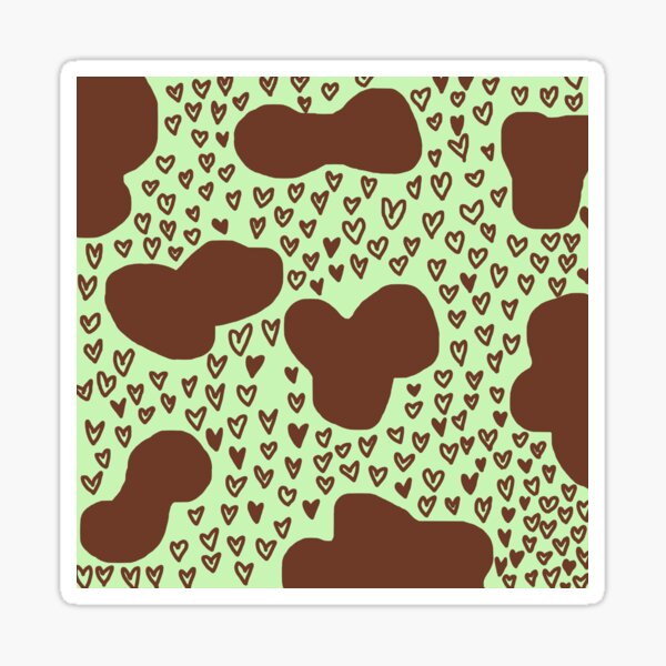 "Mint Chocolate Chip Cow Print Design" Sticker for Sale by frugg ...