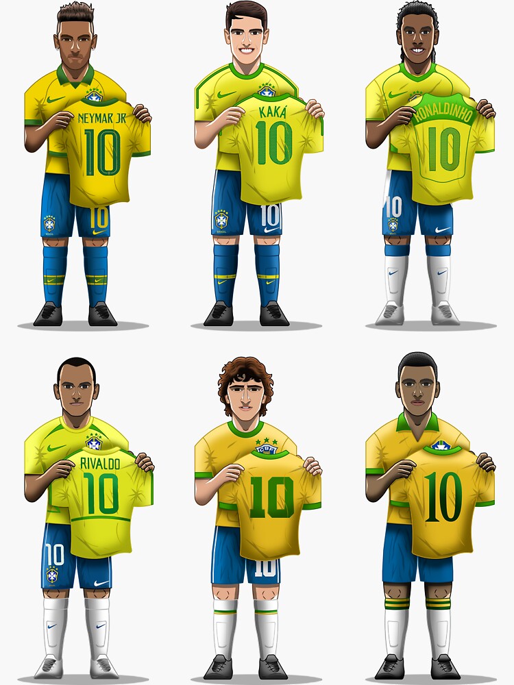 "Brazil's Historic Number 10" Sticker for Sale by Astvdillo | Redbubble