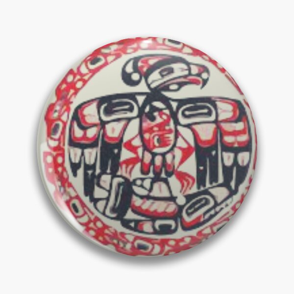 "Chinook nation tribal logo, with circle zig zag" Pin for Sale by M17972 | Redbubble