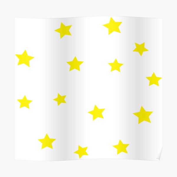 "Yellow Star" Poster for Sale by IllustraCity | Redbubble
