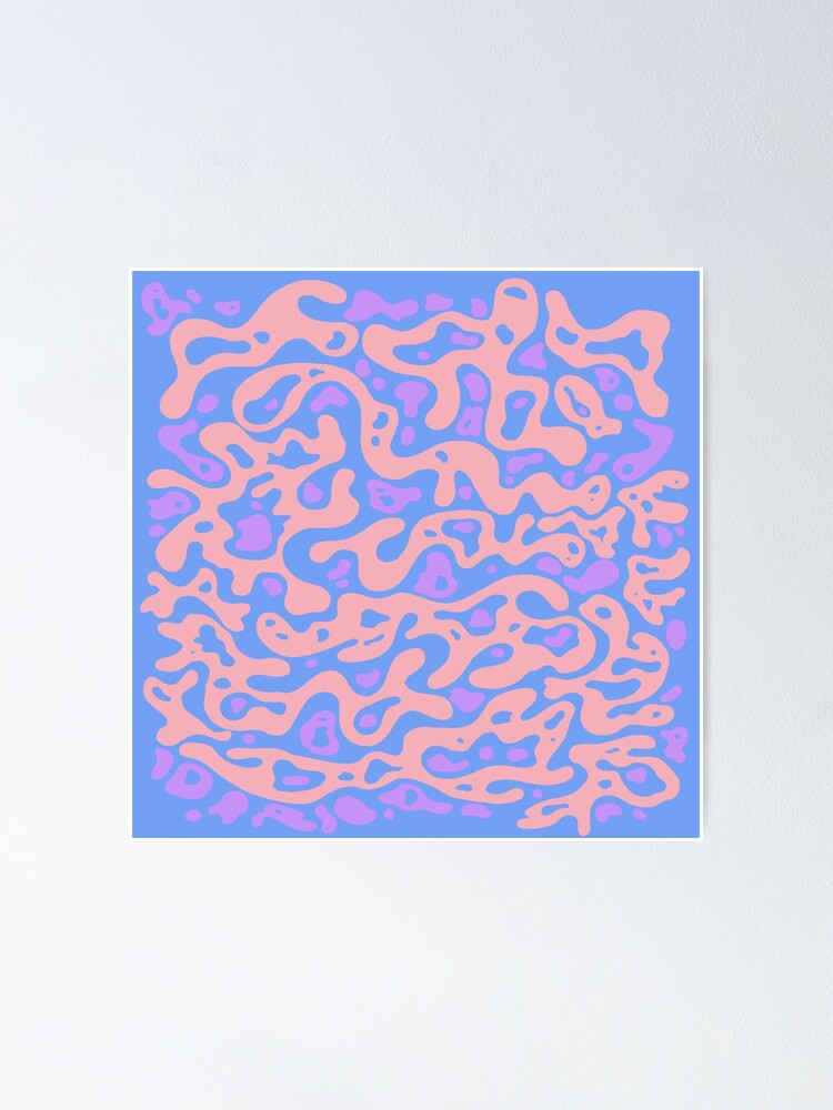 "wiggly Pattern (Blue and Orange)" Poster for Sale by ShnoobDesign ...