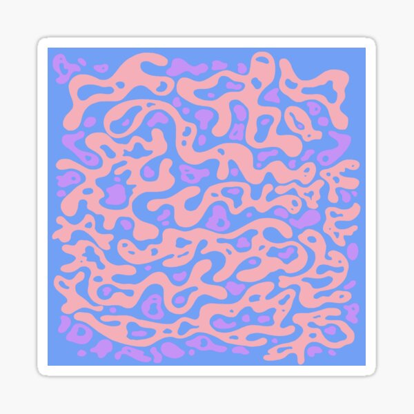 "wiggly Pattern (Blue and Orange)" Sticker for Sale by ShnoobDesign ...