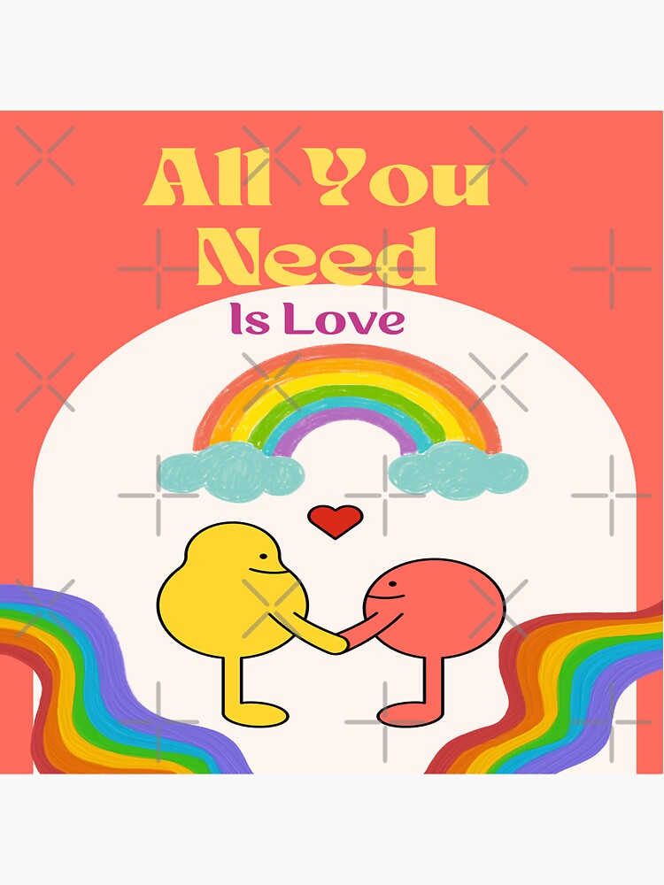 "All you need is Love" Sticker for Sale by Tekumart | Redbubble