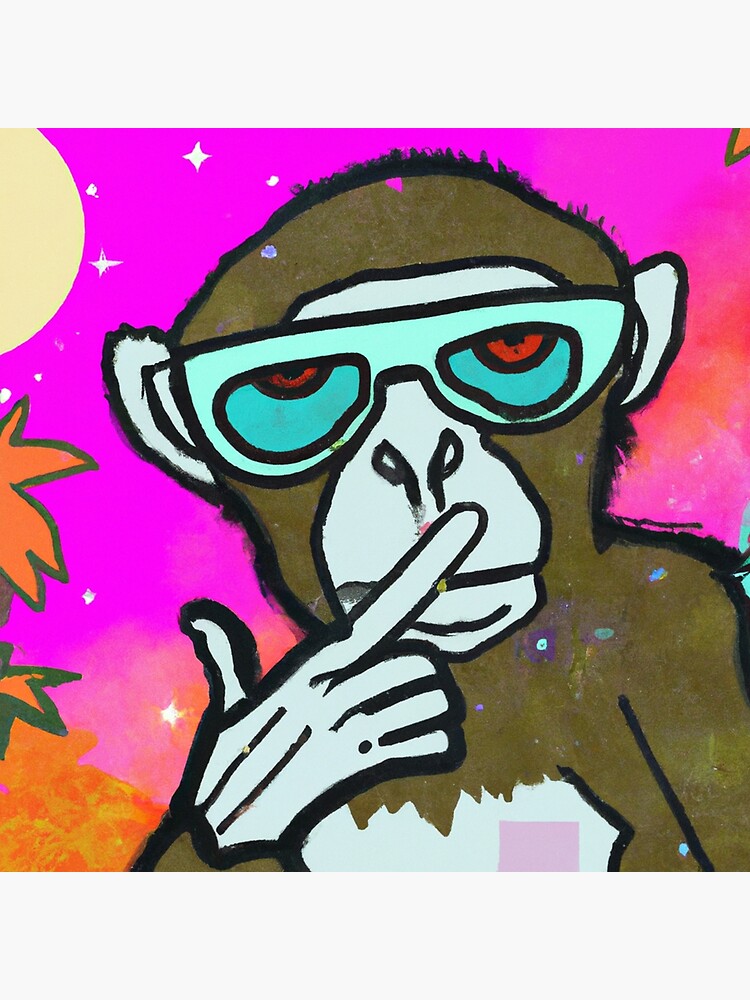 "TRIPPY MONKEY WITH RED EYES" Poster for Sale by YalcinPub | Redbubble
