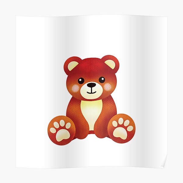 "cute bear" Poster for Sale by yoyodesign1 | Redbubble