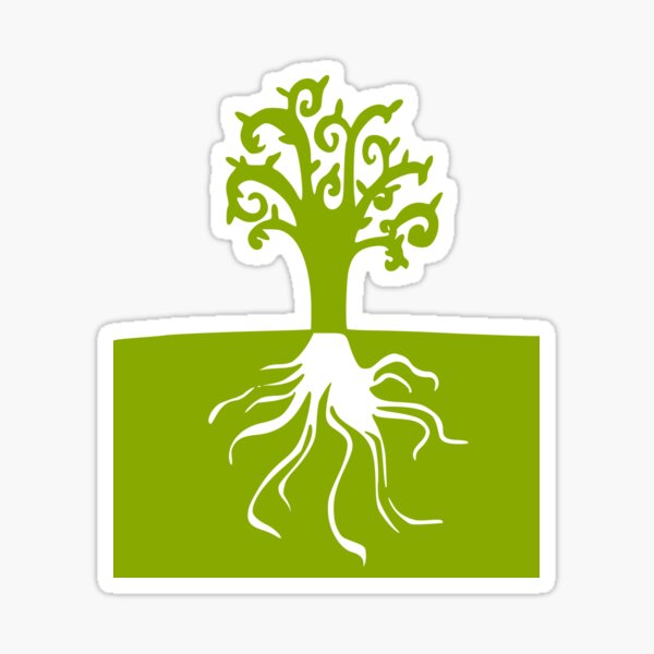 "tree with roots" Sticker for Sale by bumblethebee | Redbubble