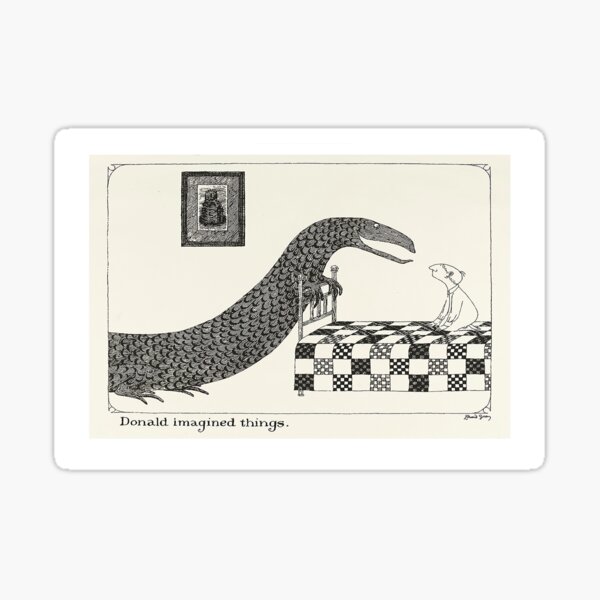 "art of edward gorey" Sticker for Sale by Flamingomom | Redbubble