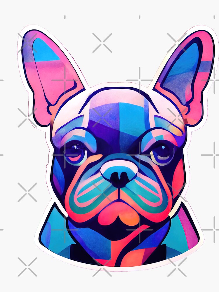 "Vaporware Dog French Bulldog" Sticker for Sale by avancee | Redbubble