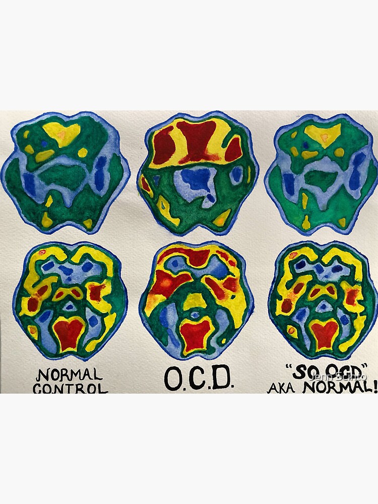"So OCD" Sticker for Sale by EmbodimentArt | Redbubble