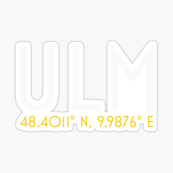 "Ulm coordinates" Sticker by bumblethebee | Redbubble