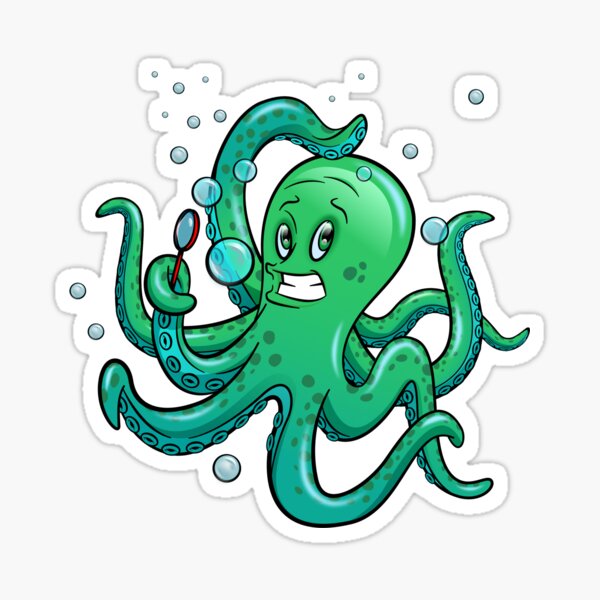 "Octopus confused" Sticker for Sale by MarvTM | Redbubble